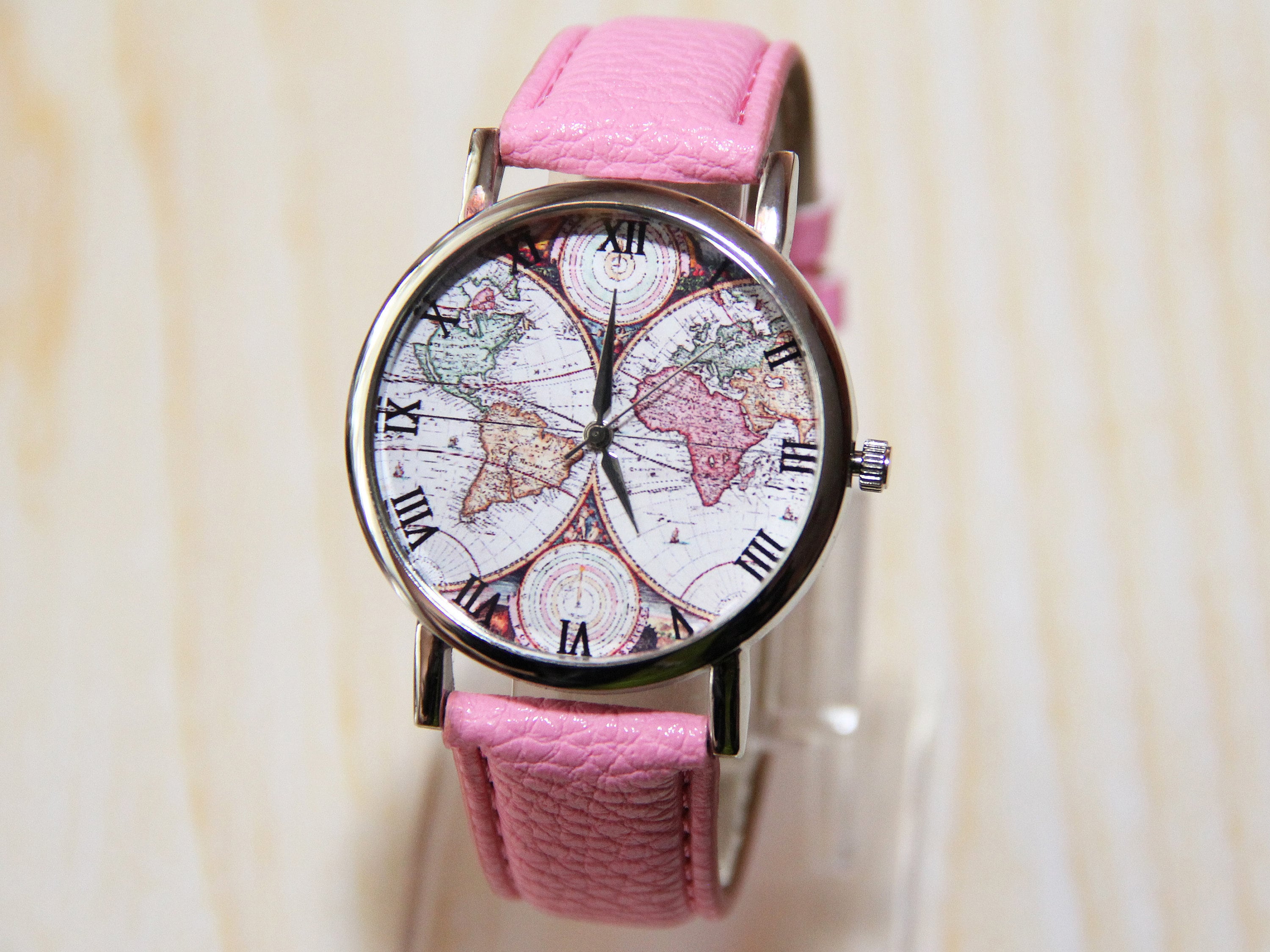 Аntique map watch men's watches women's watch | Etsy