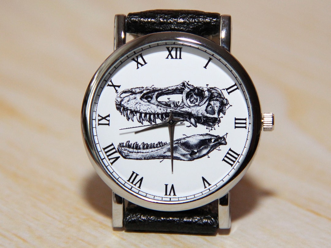 Dinosaur Skeleton Watch, Wristwatch Dinosaur Head Skeleton, Unique ...
