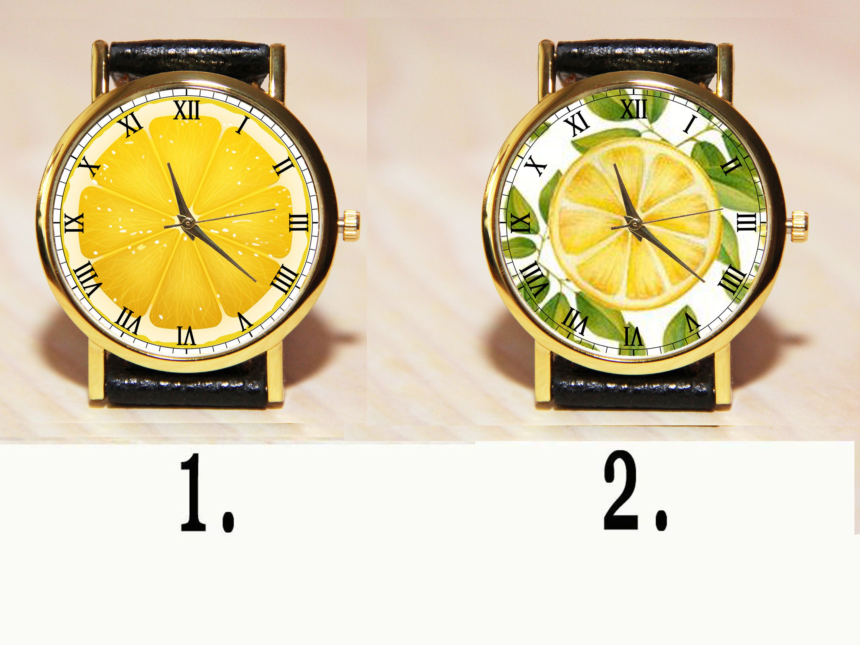 Half Lemon Watch Lemon Wristwatch Women's Watch Lemon | Etsy