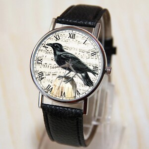 Raven Watch, Men's Watch, Women's Watch, Gothic Watch, Bird Watch ...