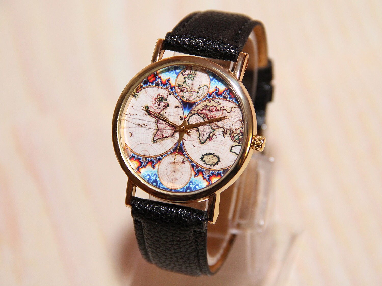 Wristwatch Antique World Map, Mens Watch, Women Watches, Traveler's ...