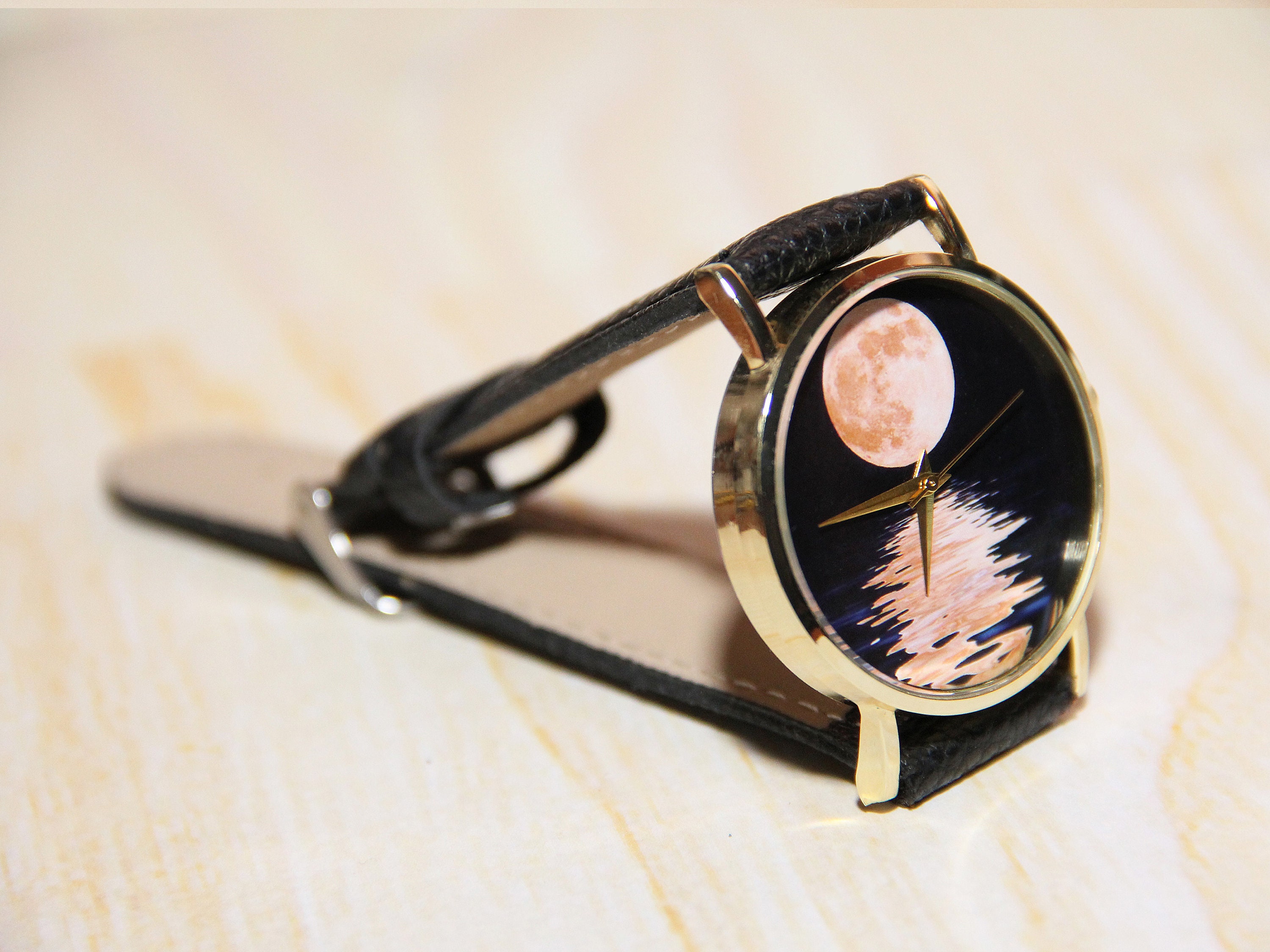 Moon Watch Moon Track Watch Woman's Watch Sea Watch - Etsy