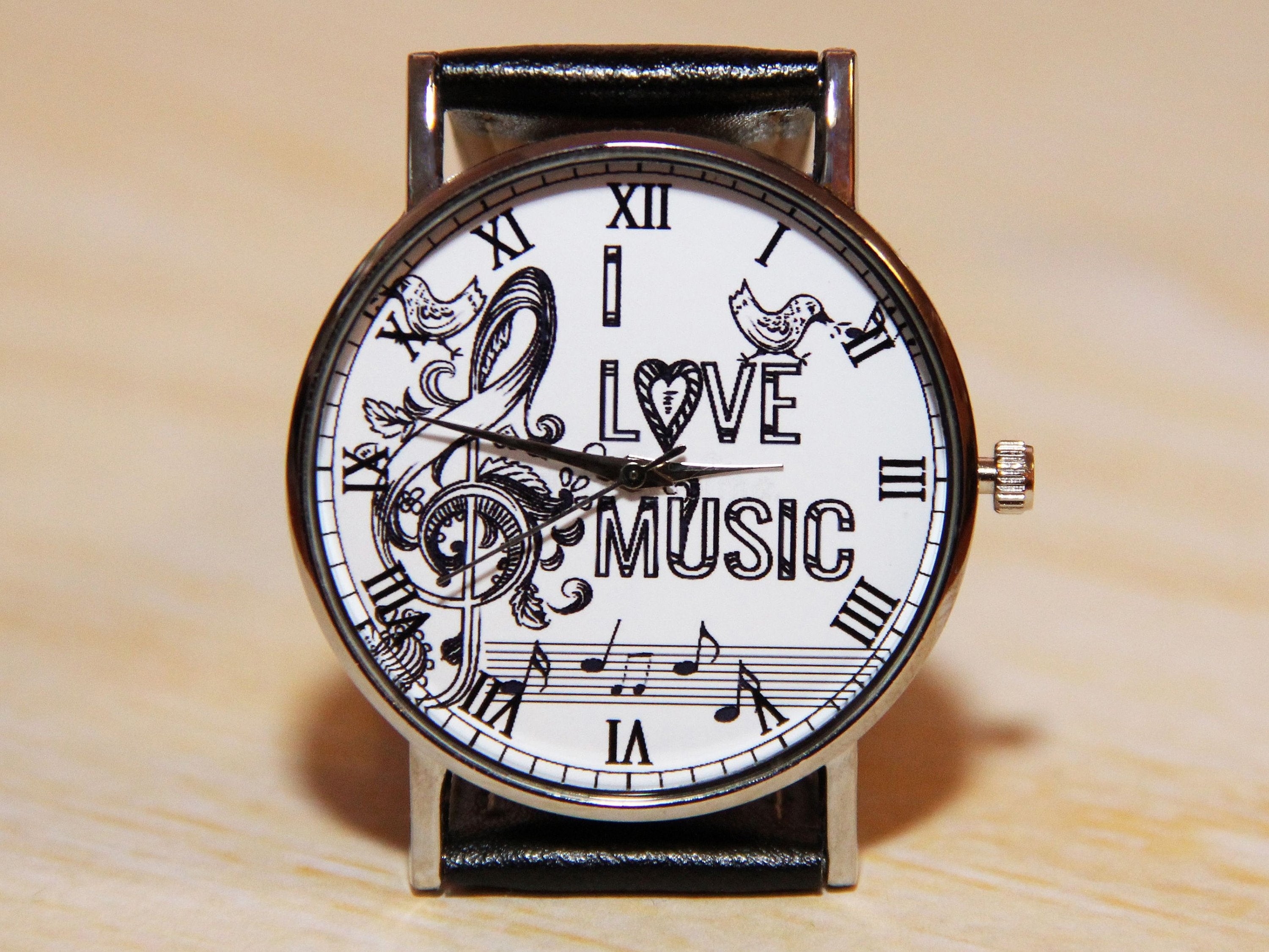 Wrist Watch I Love Music Watch for Musician Watch Music - Etsy