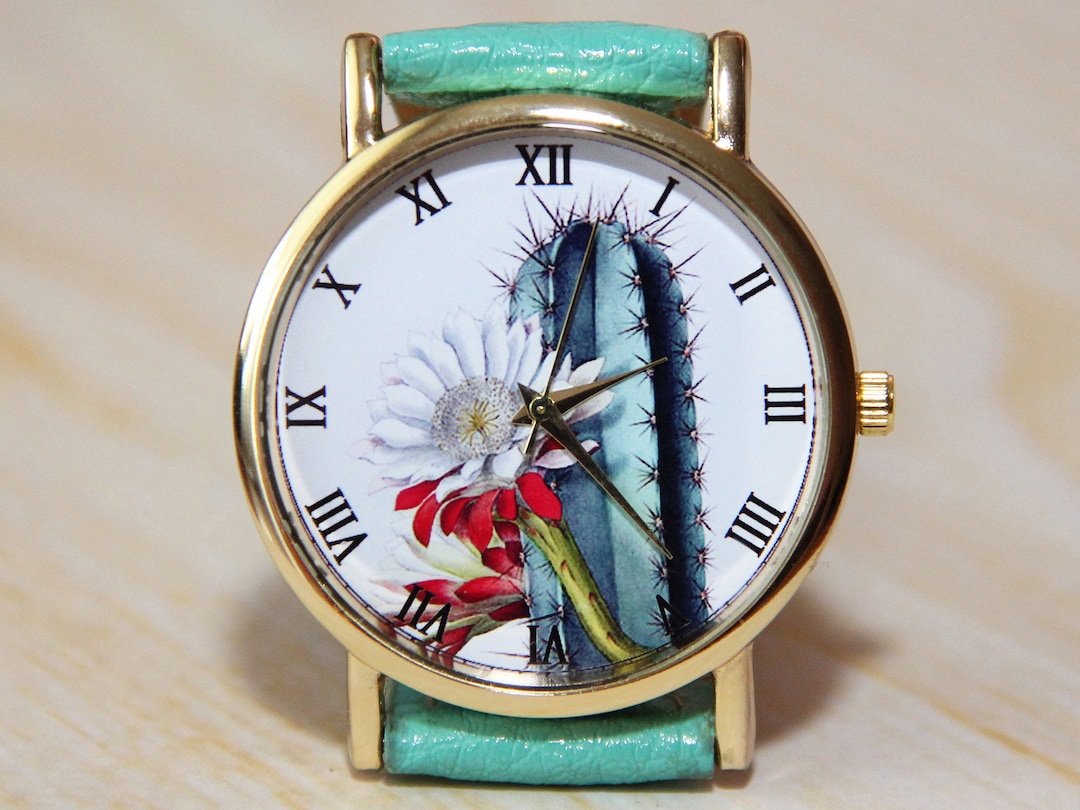 Wrist Watch Cactus, Watch Blooming Cactus, Ladies Watch, Watch Flowers ...