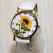 Wristwatches Sunflower, Yellow Watches, Women's Watches, Flower Watches ...