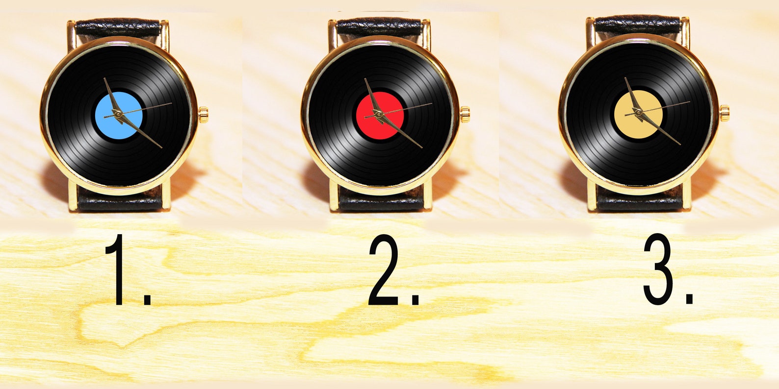Wrist Watch Vinyl Record, Phonograph Record Watch, Retro Vinyl Record ...