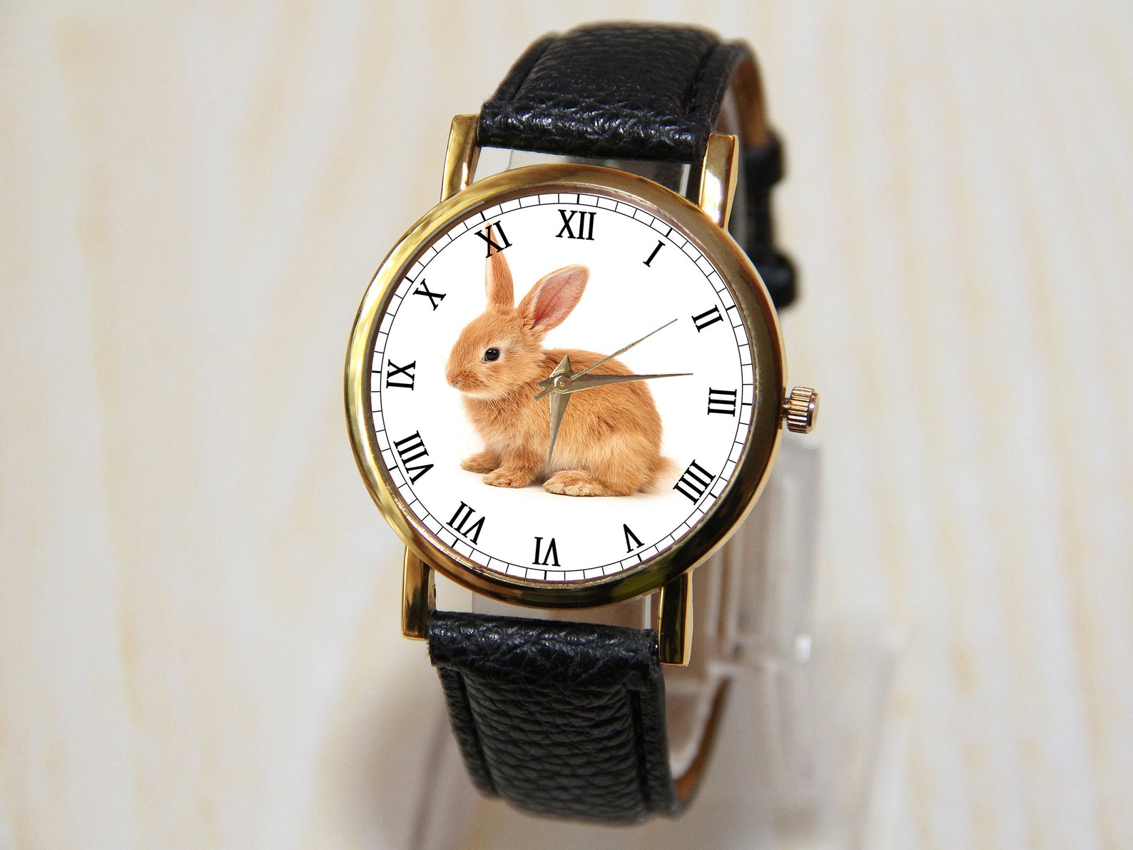 Rabbit Watch Easter Gift Watch Ladies Watch Orange Watch | Etsy