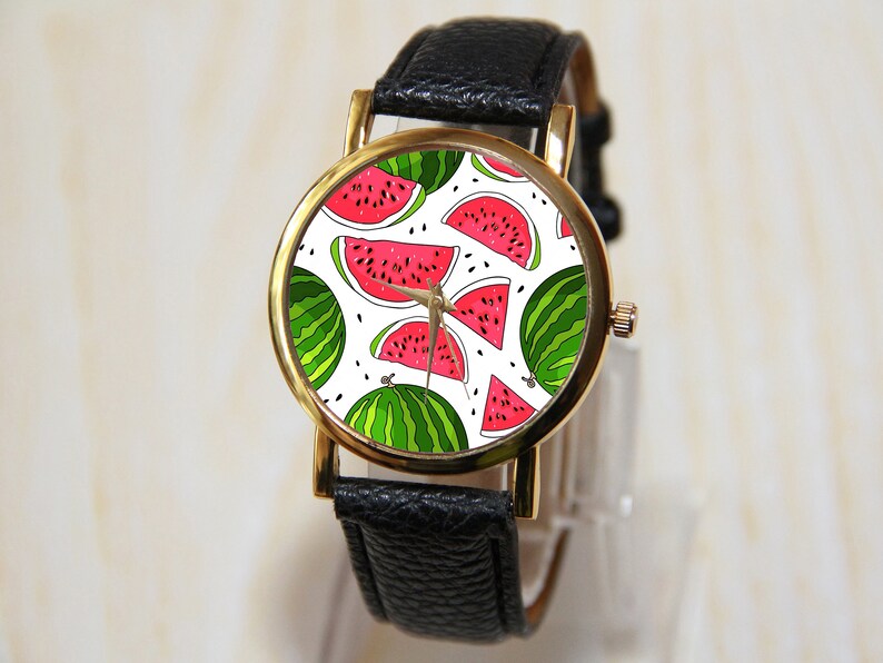 Watermelon watches women's watch men's watches red | Etsy