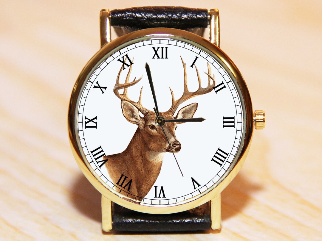 Deer Wristwatch, Hunter Watches, Mens Watches, Womens Watches, Brown ...