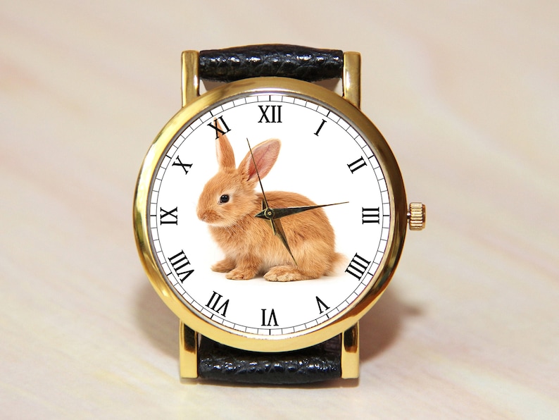 Rabbit Watch Easter Gift Watch Ladies Watch Orange Watch | Etsy