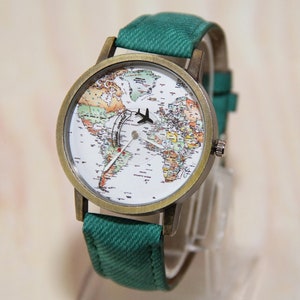 Wristwatch World Map , Men's Watches, Wristwatch Journey, Watch Plane ...