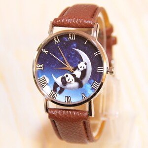 Watch Pandas on the Moon Panda Watch Moon Watches | Etsy
