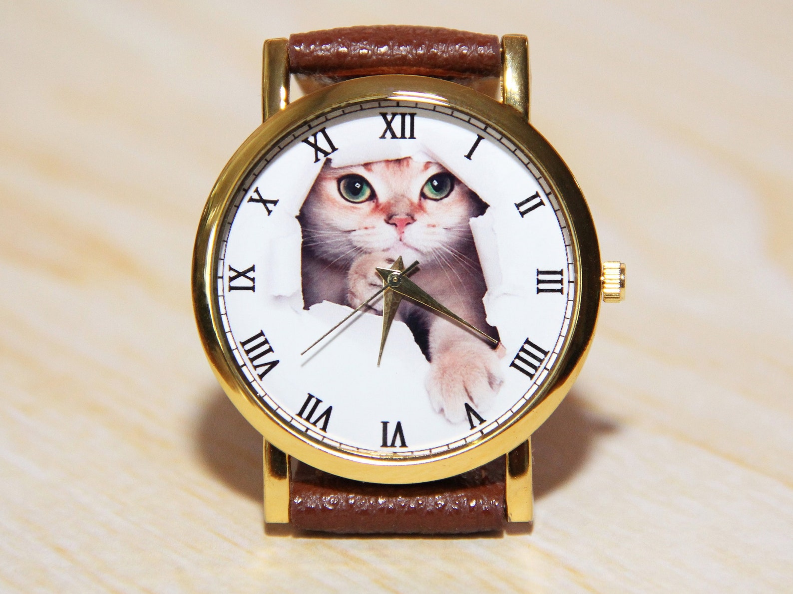 Watch kitten ladies watch children's clock cat watch | Etsy