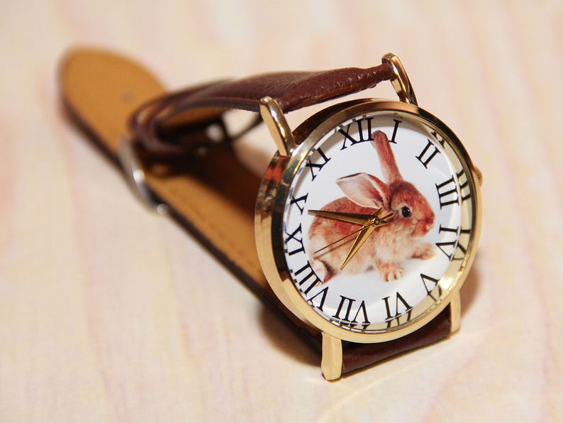 Rabbit Watch Watch With a Beast Wristwatch With a Hare - Etsy UK