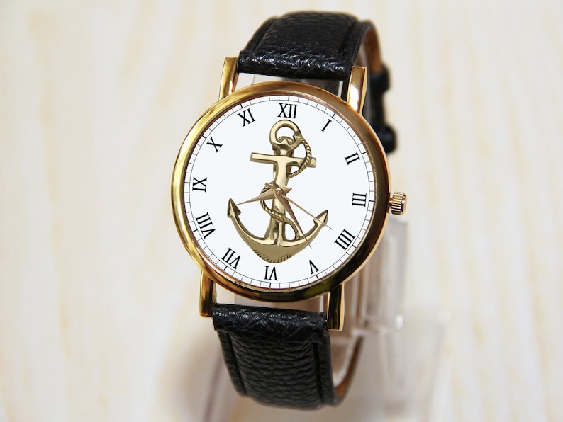 Wrist Watch With Anchor Mariners аnchor Leather Watch - Etsy