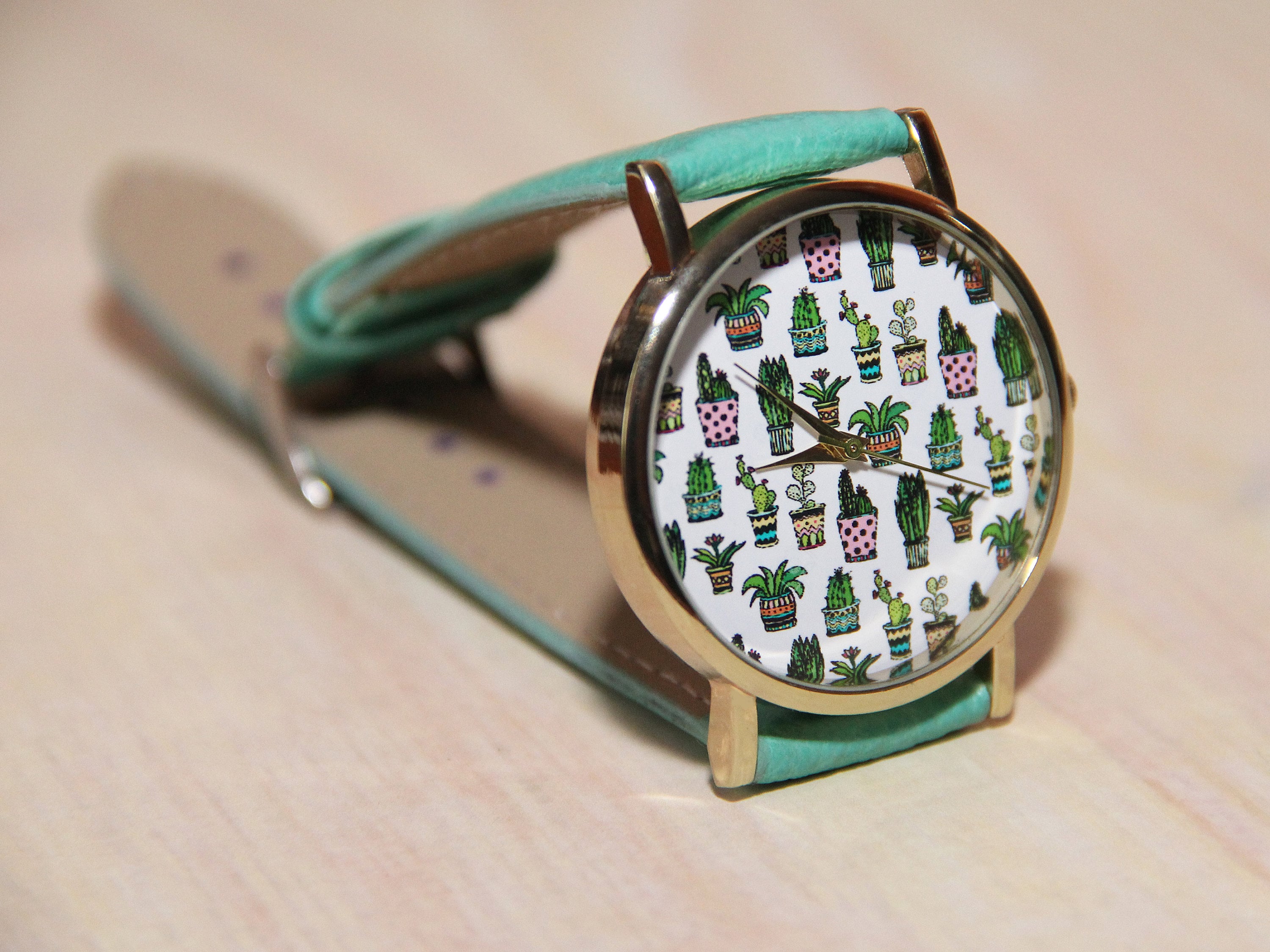 Сactus Wrist Watch Watch Plant Succulent Watch Women's | Etsy