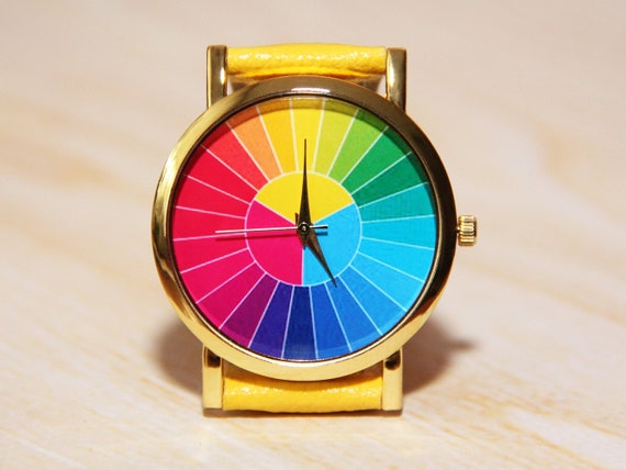Color Wheel Watch Men's Watch Colorful Watches - Etsy