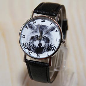Watch Raccoon, Watches Animals, Gray Watch, Men's Watches, Watches Gift ...