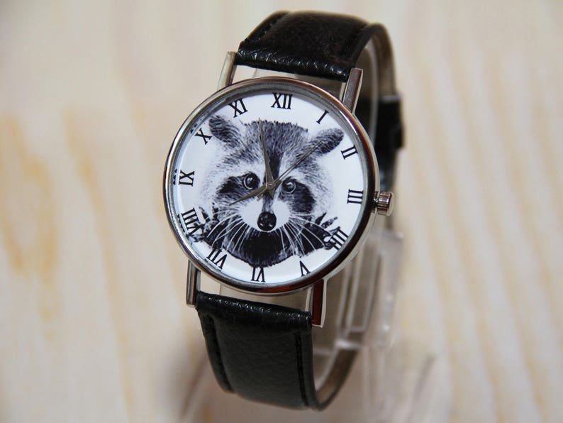Watch Raccoon Watches Animals Gray Watch Men's Watches - Etsy