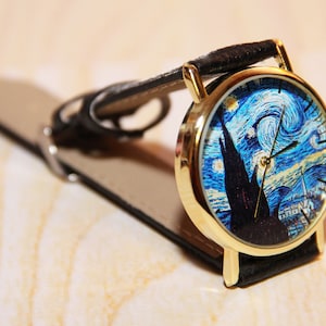 Watches Van Gogh, Starry Night Watch, Watch Picture, Watch Art, Women's ...