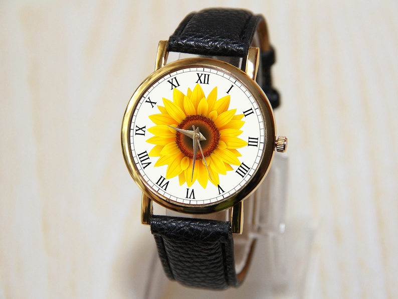 Wristwatches Sunflower, Yellow Watches, Women's Watches, Flower Watches ...