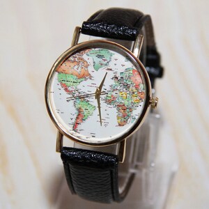 Watch World Map, Women's Watches, Men's Watches, Travel Clocks, Globuz ...
