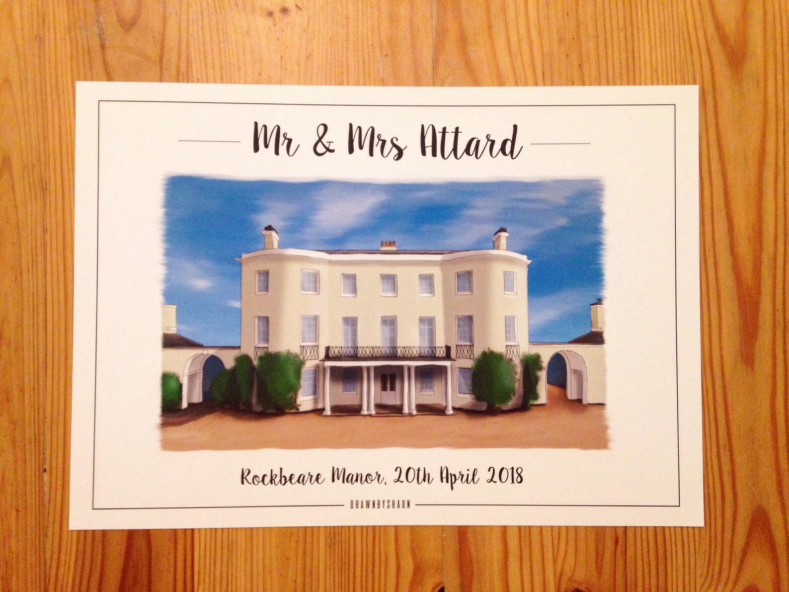 Personalised Wedding Venue Drawing, Wedding Gift, Wedding Present ...