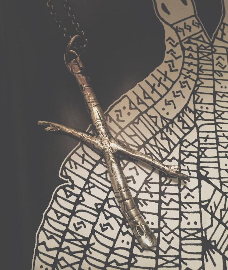 HAND CARVED Silver Sterling Naudhiz Nauthiz Rune Pendant - Etsy