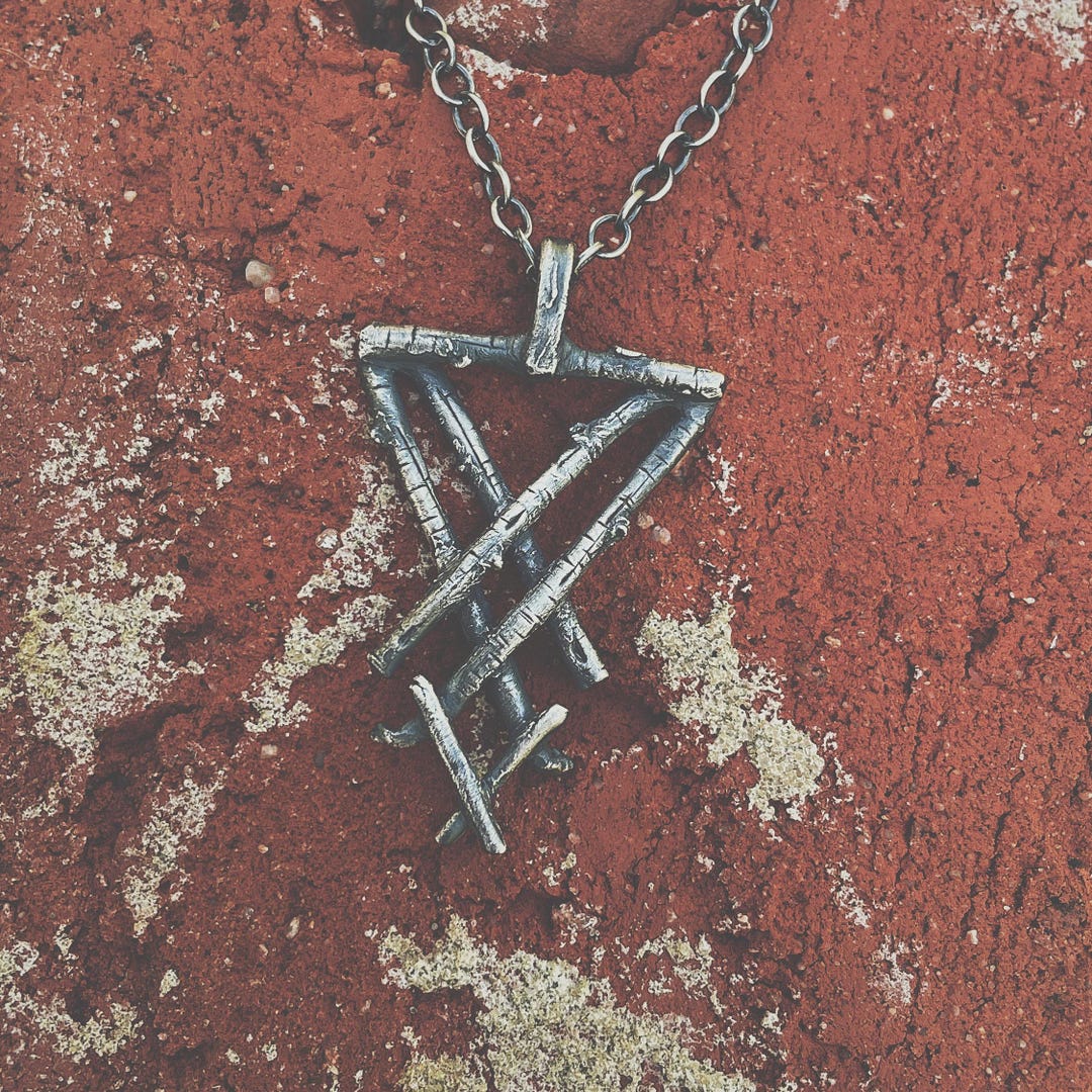 Mini Silver SIGIL OF LUCIFER Pendant, Necklace, Dark, Gothic, Witchy ...
