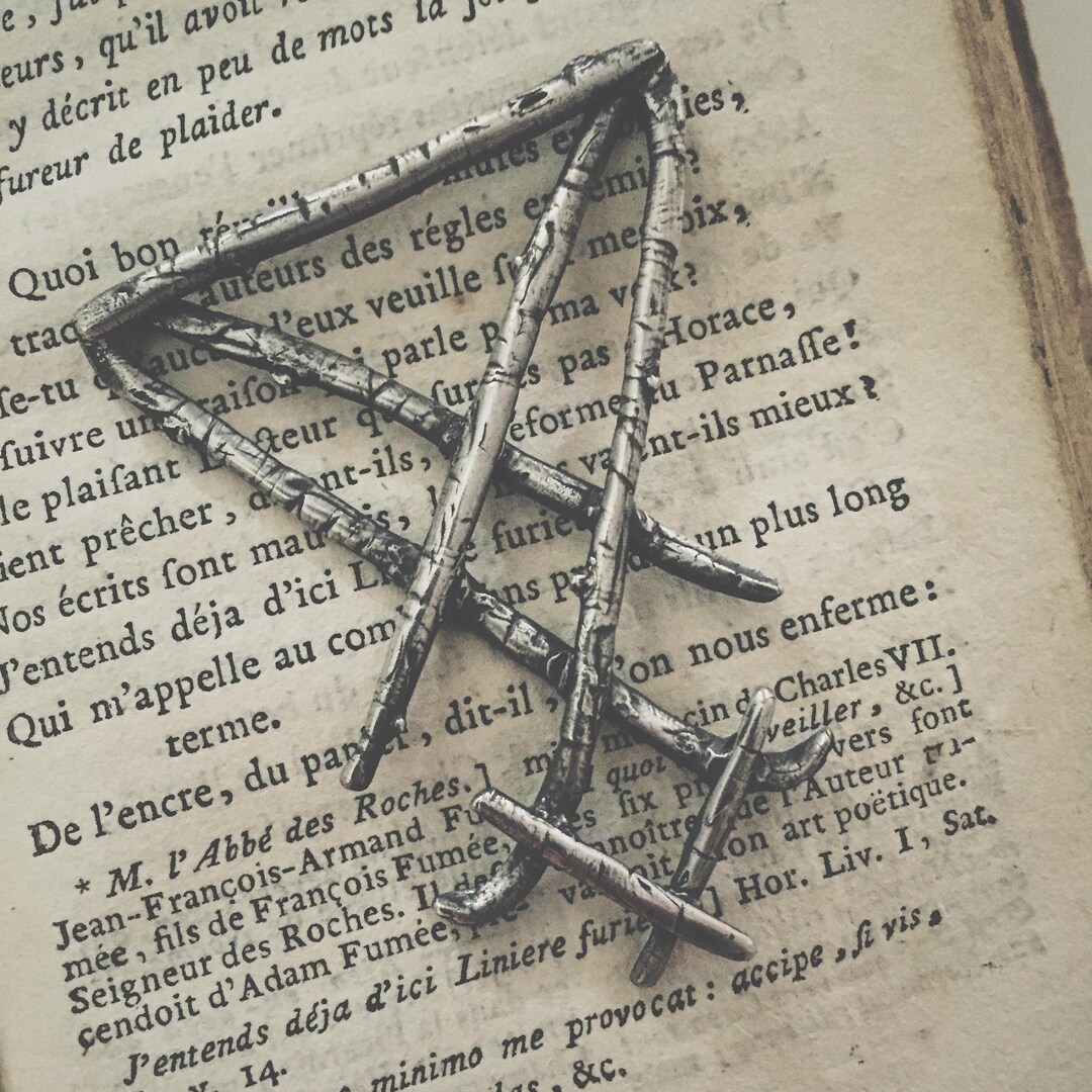Oxidized Sterling Silver Sigil of Lucifer Pendant: Gothic Occult ...