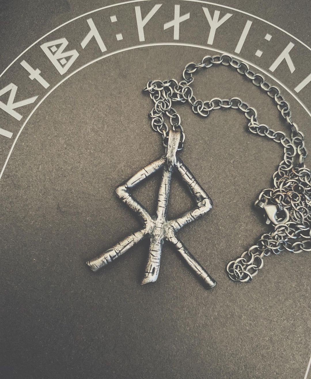 Courage Rune Pendant, Bind Rune Pendant, Norse Mythology Gift, Rune ...