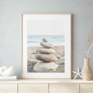 Pebbles Print, Coastal Wall Art, Beach Print, Large Wall Art Prints ...