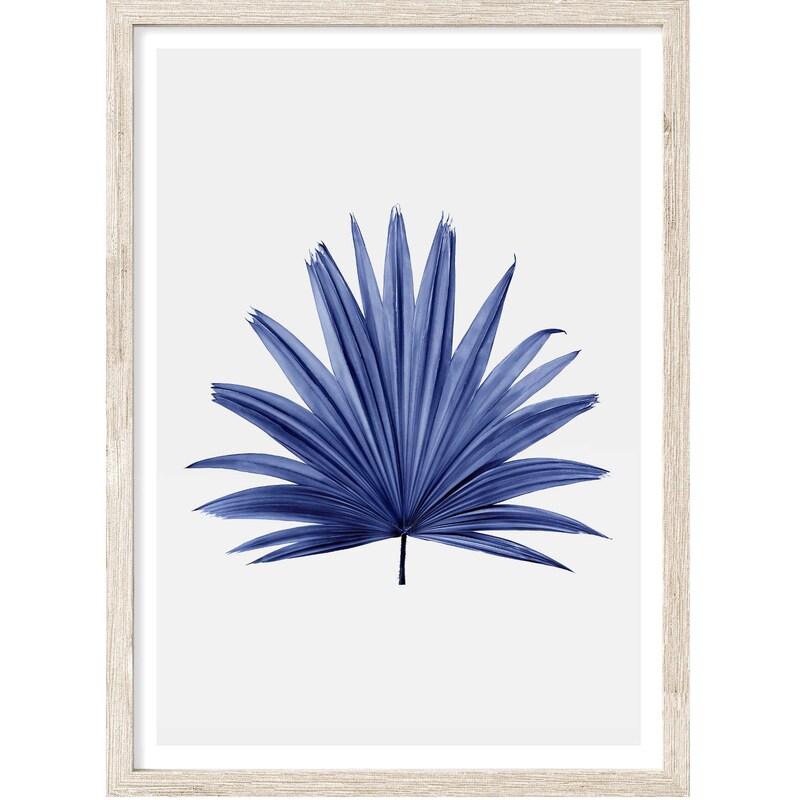 Blue Palm Print - Etsy