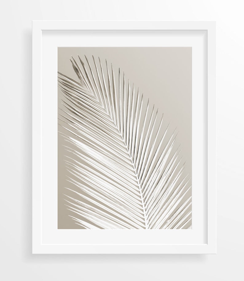 Palm Tree Print, Extra Large Wall Art Prints, Coastal Prints, Neutral ...