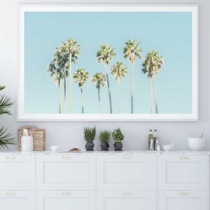 Palm Tree Print, Palm Photography Prints, Extra Large Wall Art, Coastal ...