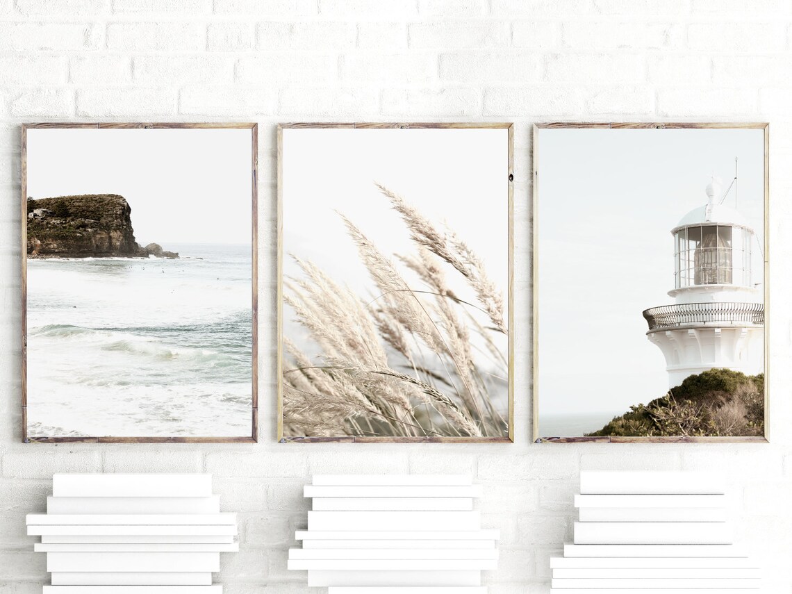 Coastal Wall Art Set of 3 Prints Large Wall Art Prints - Etsy
