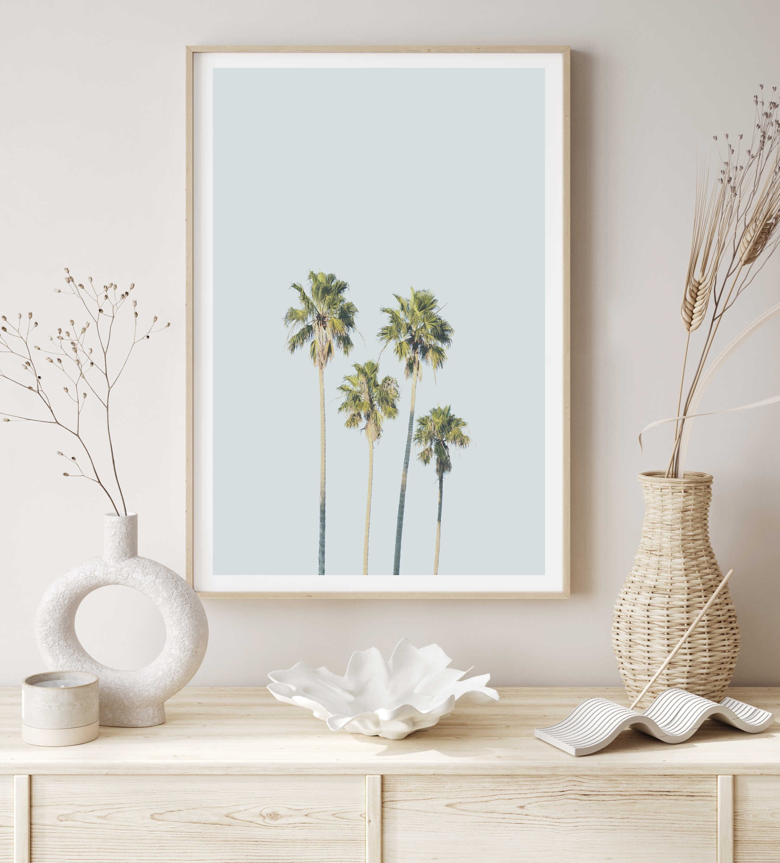 Palm Tree Print, Coastal Wall Art, Palm Photography Prints, Extra Large ...