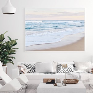 Extra Large Wall Art, Coastal Wall Art, Beach Print on Canvas, Beach ...