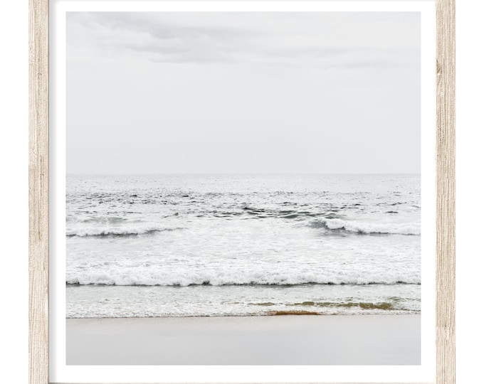 Plank & Pillow Neutral Beach Art Print | Ocean Painting | Beach House ...
