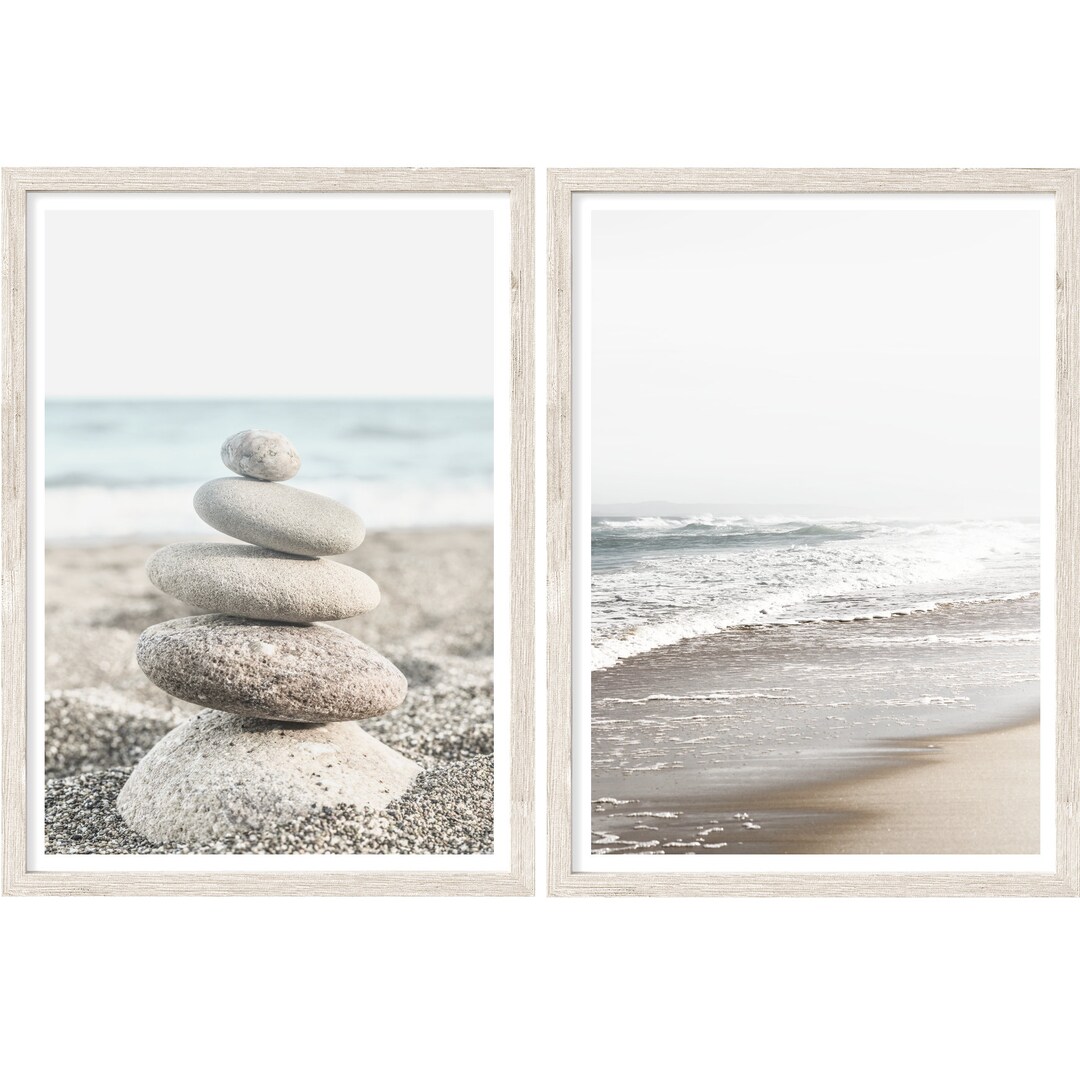 Coastal Wall Art, Set of 2 Prints, Large Wall Art Prints, Beach ...