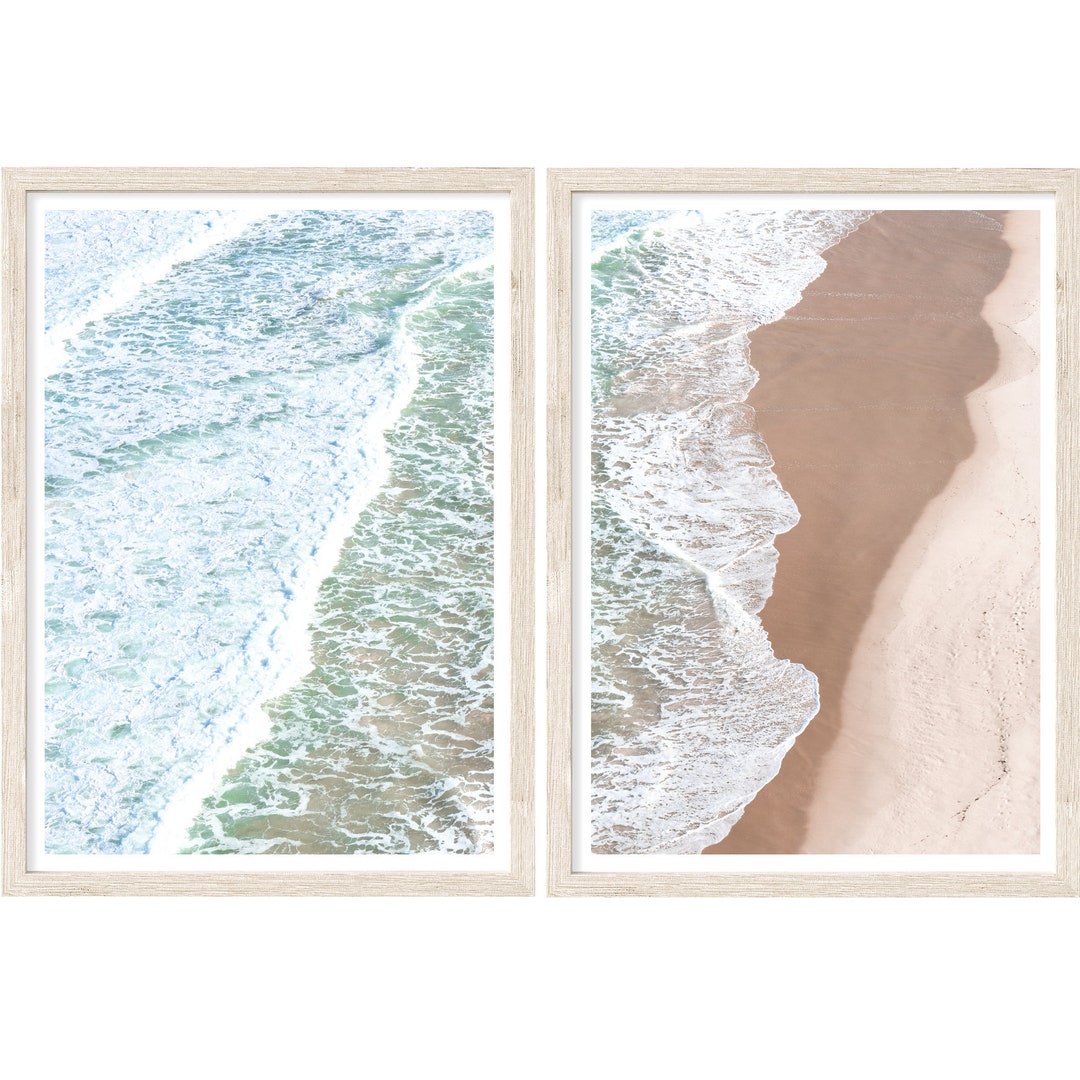 Aerial Beach Prints, Set of 2 Prints, Extra Large Wall Art Prints ...