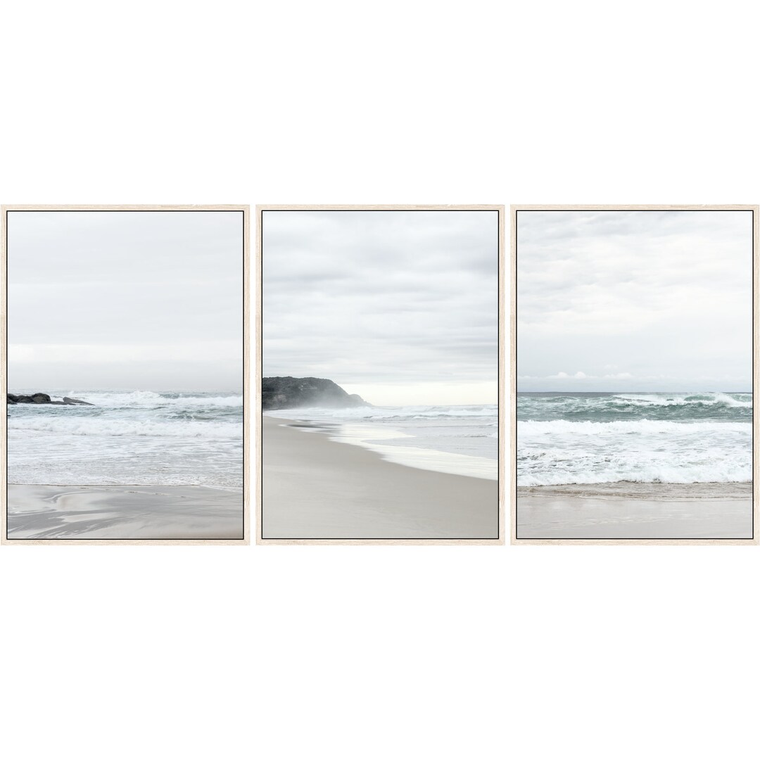 Set of 3 Prints, Coastal Wall Art, Large Wall Art Prints, Beach ...