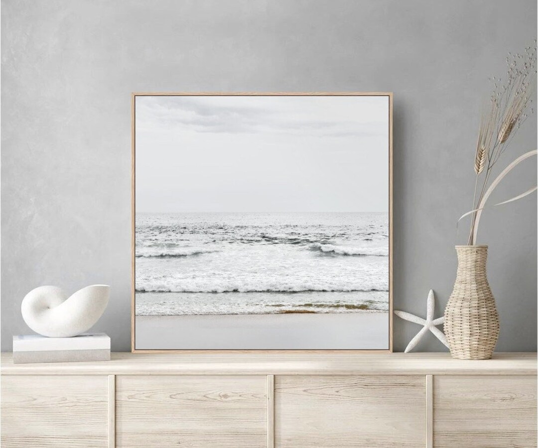 Coastal Wall Art, Neutral Beach Print, Extra Large Wall Art, Beach ...