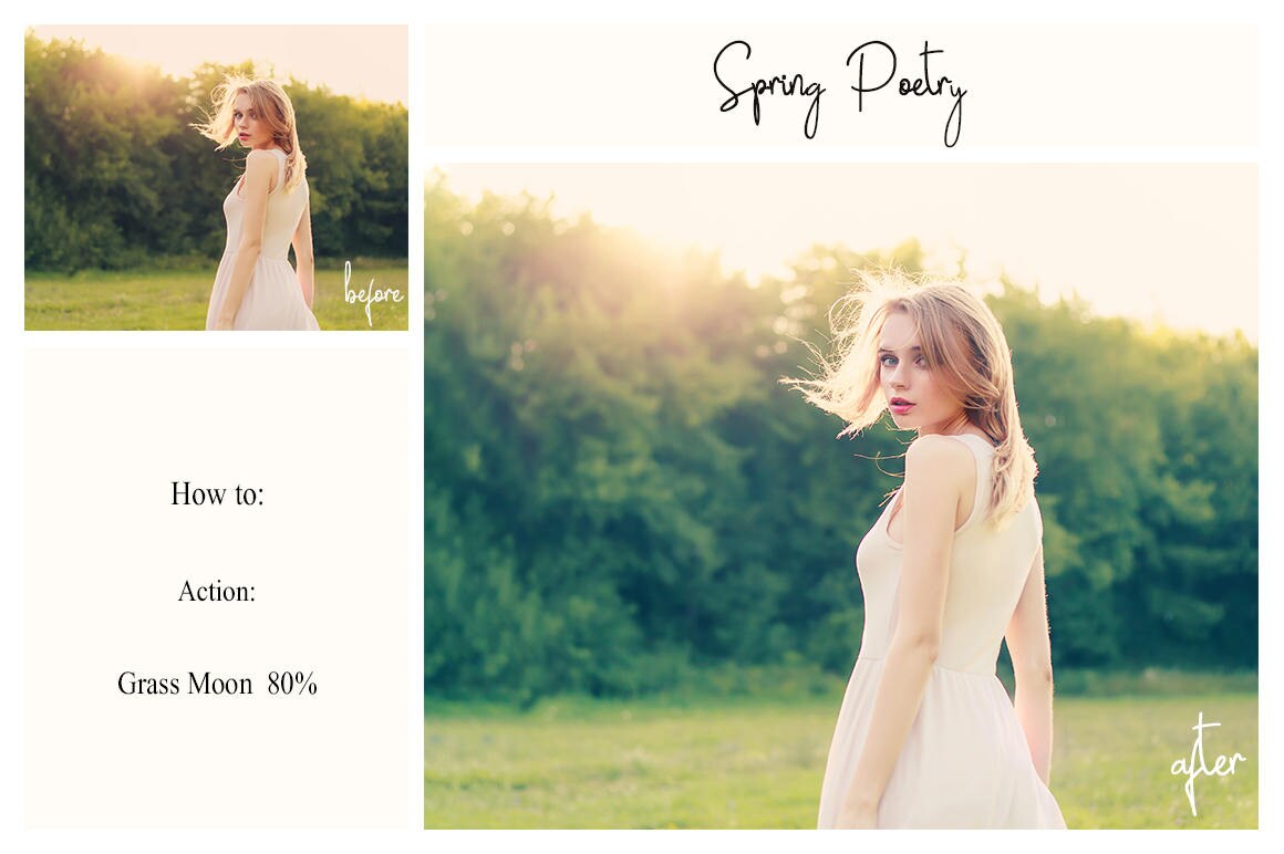 10 Spring Actions - Spring Photoshop Actions - Artistic Actions - PS ...