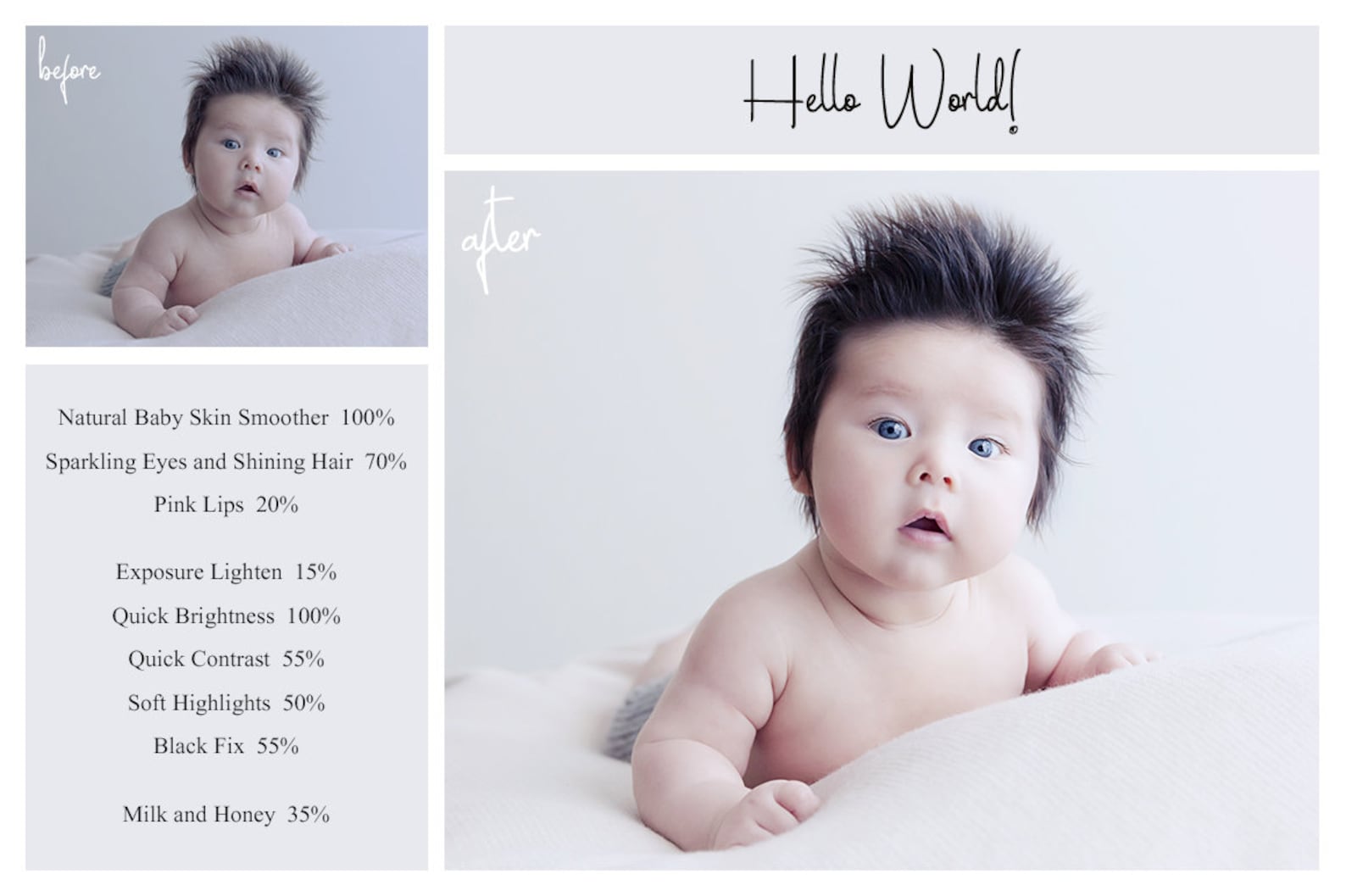 70 Newborn PS Actions Newborn Retouch Actions Baby Pastel | Etsy