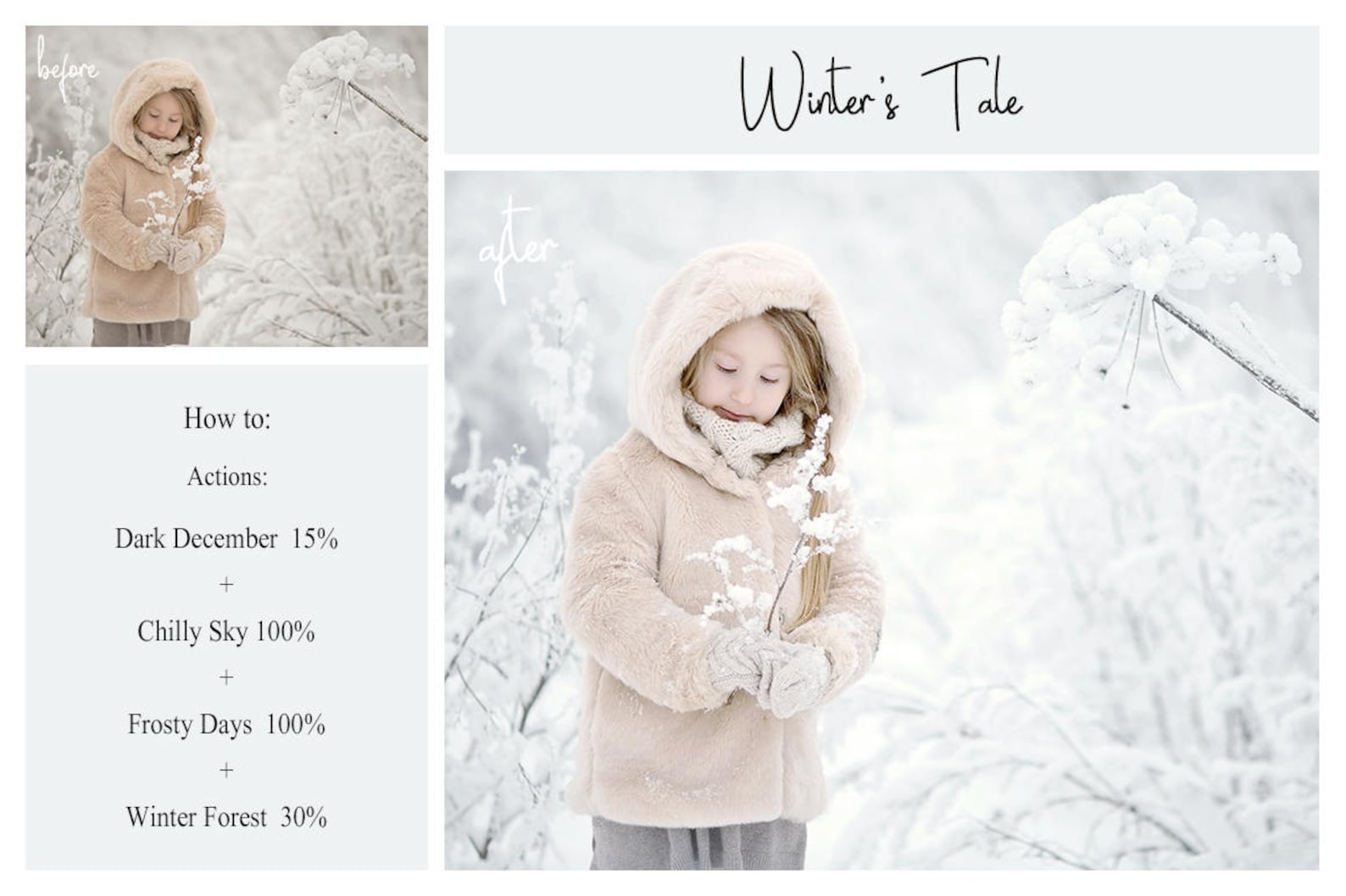 10 Winter Actions - Winter Photoshop Actions - Artistic Actions - PS ...