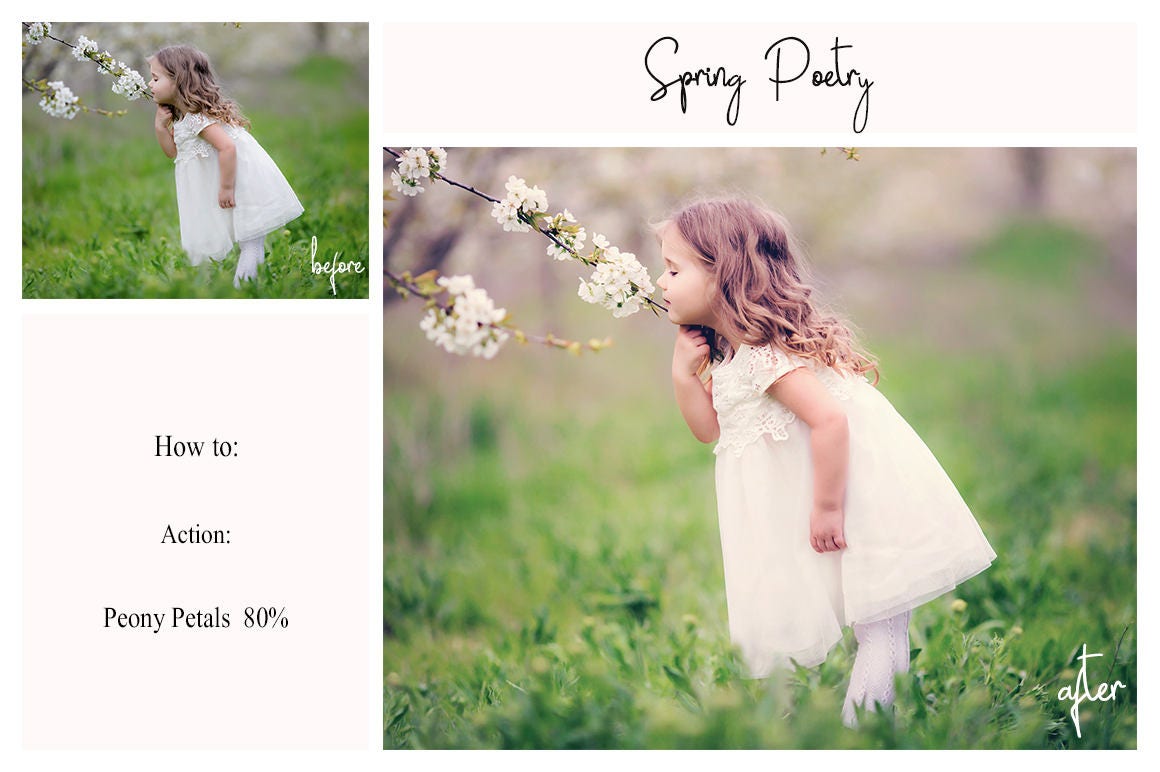10 Spring Actions - Spring Photoshop Actions - Artistic Actions - PS ...