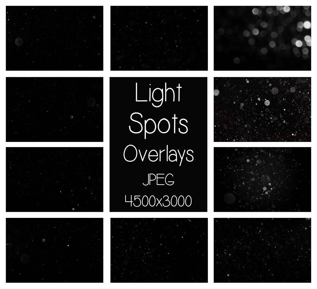 20 Light Spots Overlays Sparkle Overlays Light Textures | Etsy