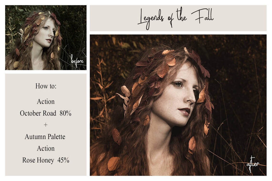 10 Fall Actions - Autumn Photoshop Action - Artistic Action - PS Action ...