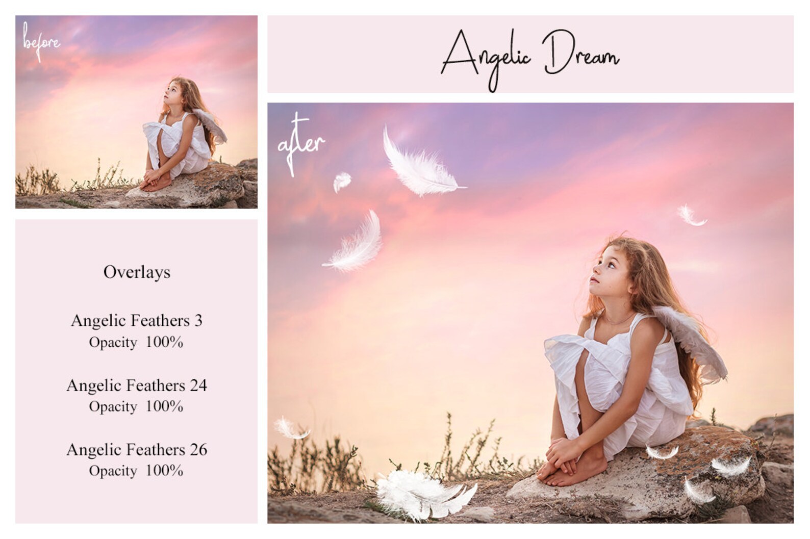 30 Angelic Feather Overlays - Photoshop Overlays - PNG - White Flying ...